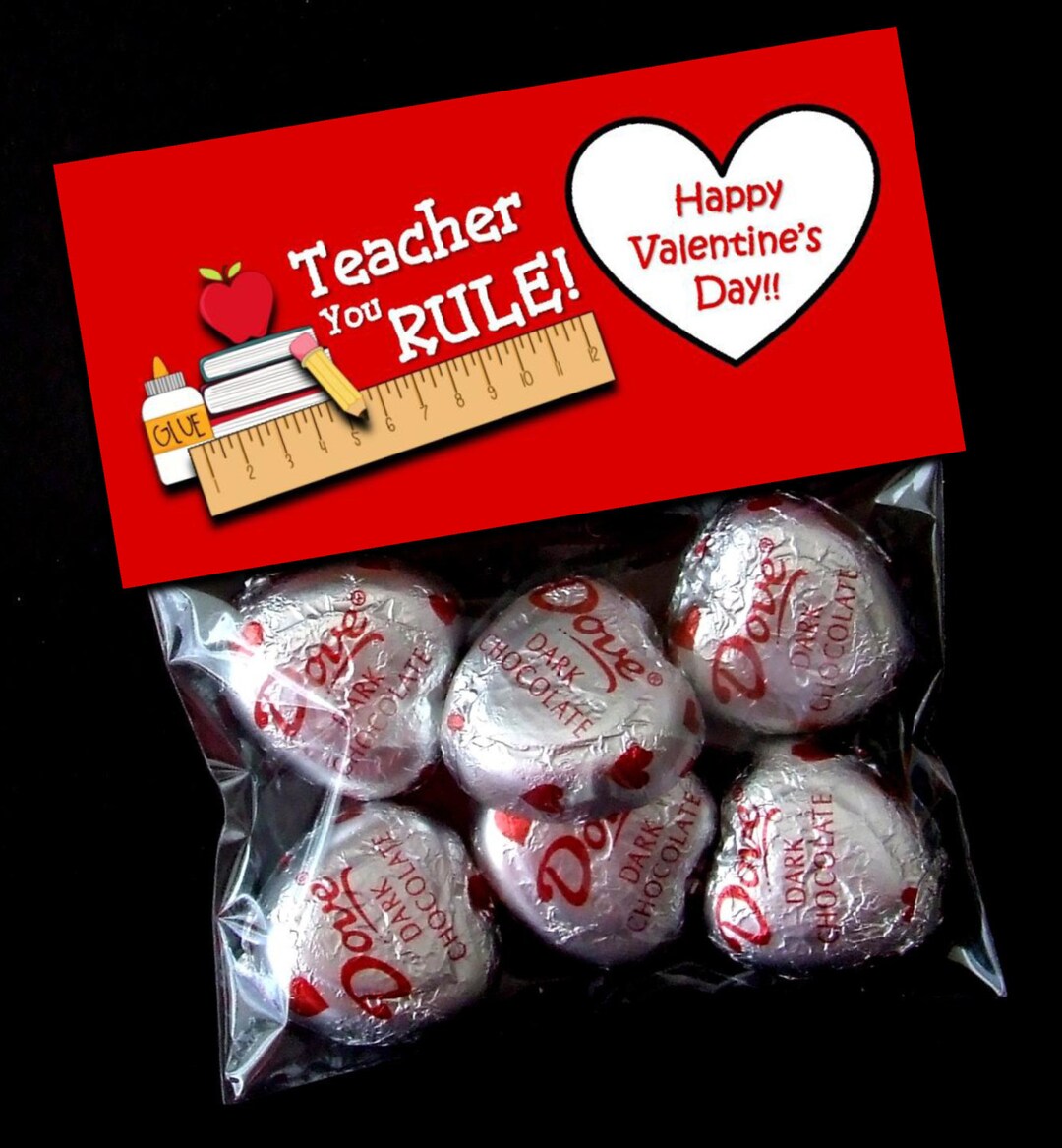 Valentine Printable Treat Bag Topper - INSTANT DOWNLOAD - Valentine's ...