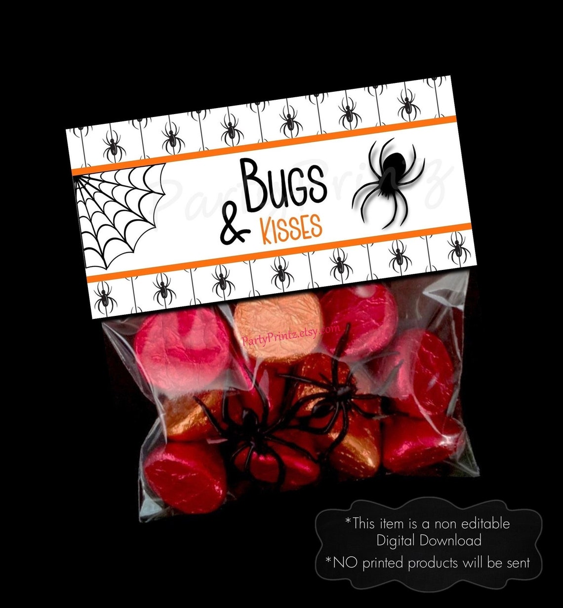 INSTANT DOWNLOAD Bugs & Kisses Spider Halloween Treat | Etsy