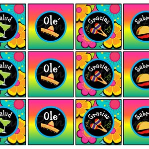 INSTANT DOWNLOAD - Printable - Cinco De Mayo Cupcake Toppers & Wrappers ...