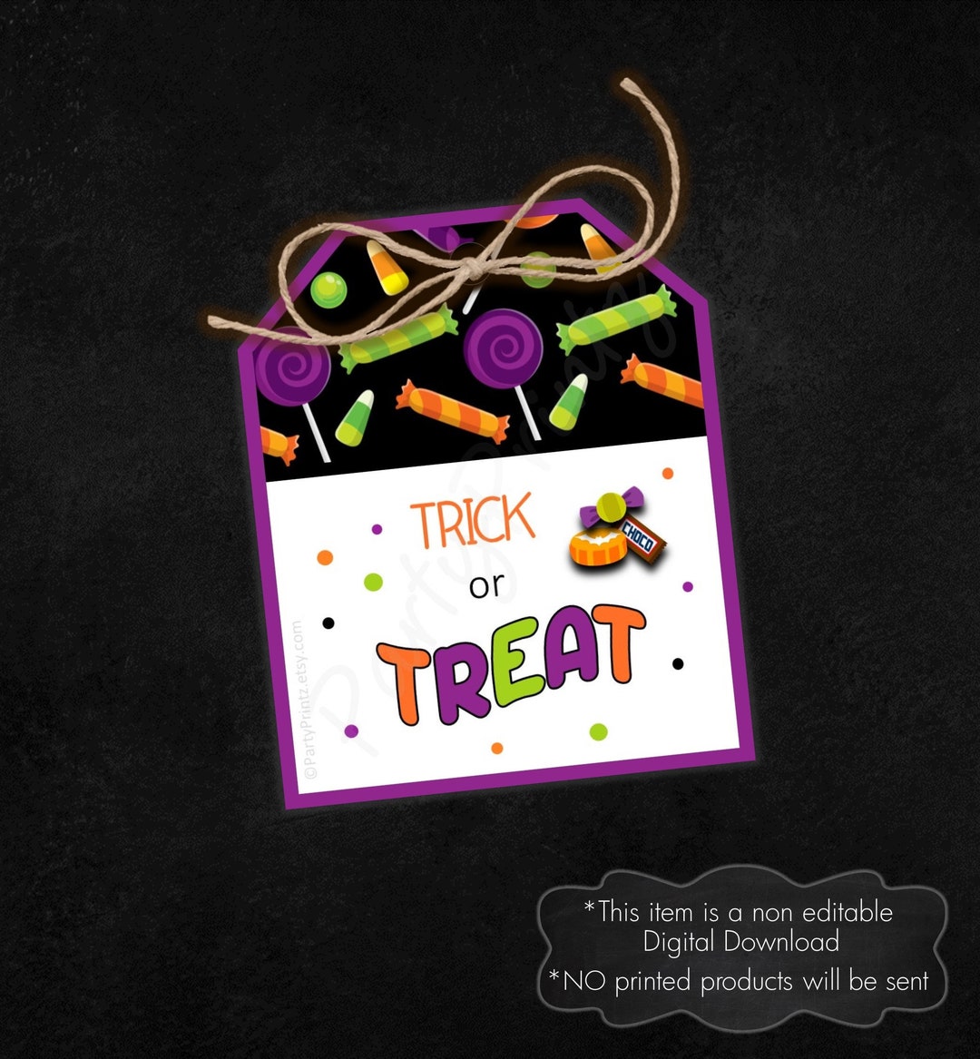 INSTANT DOWNLOAD Printable Tags Happy Halloween Cookie Treat Tags Pdf ...