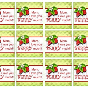 INSTANT DOWNLOAD - Printable - Love You Berry Much Mom - Mother's Day ...