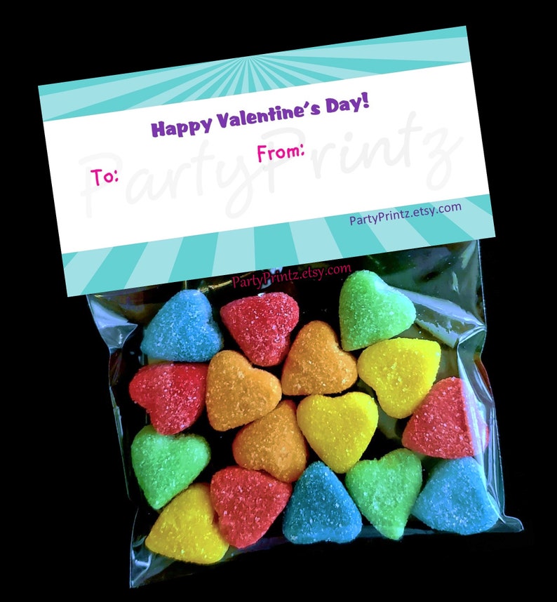 Valentine Printable Treat Bag Topper - INSTANT DOWNLOAD - Hip-hop Boy ...