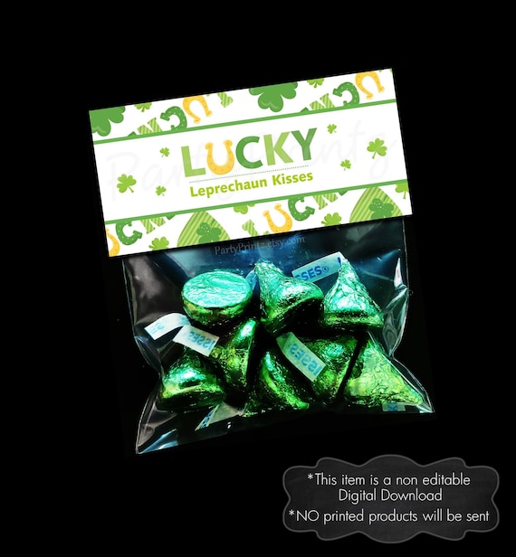 INSTANT DOWNLOAD - Printable Treat Bag Toppers - Lucky Leprechaun ...