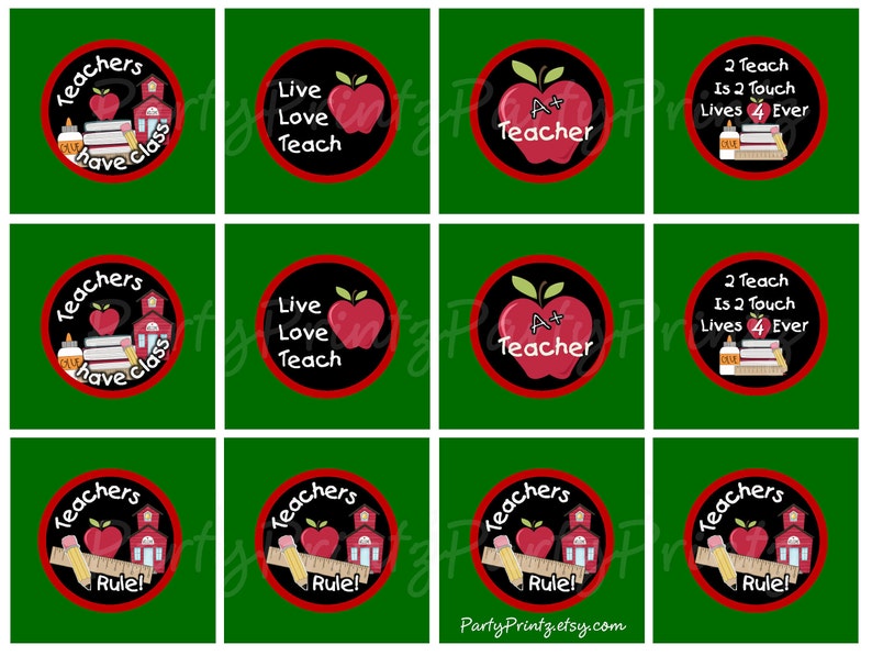 INSTANT DOWNLOAD - Printable Back to School - Teacher Appreciation ...