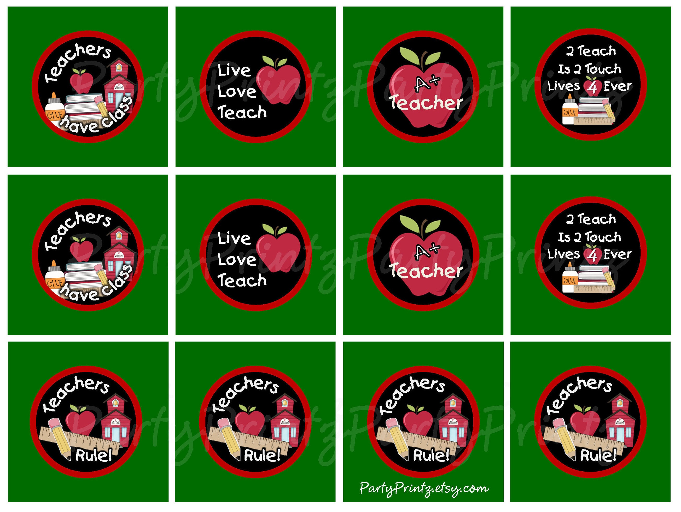 INSTANT DOWNLOAD - Printable Back to School - Teacher Appreciation ...