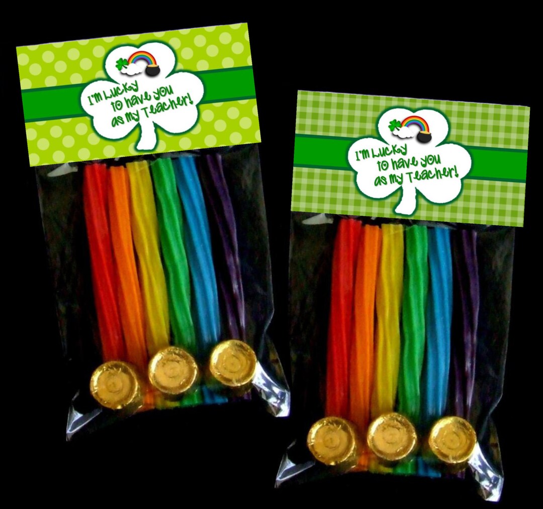 INSTANT DOWNLOAD - Printable St. Patrick's Treat Bag Toppers - Lucky ...