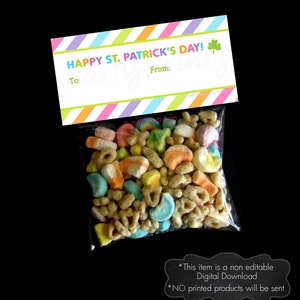 INSTANT DOWNLOAD - Printable Treat Bag Toppers - You're My Lucky Charm ...