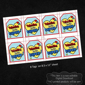 INSTANT DOWNLOAD Printable Tags Super Comic Book - Etsy