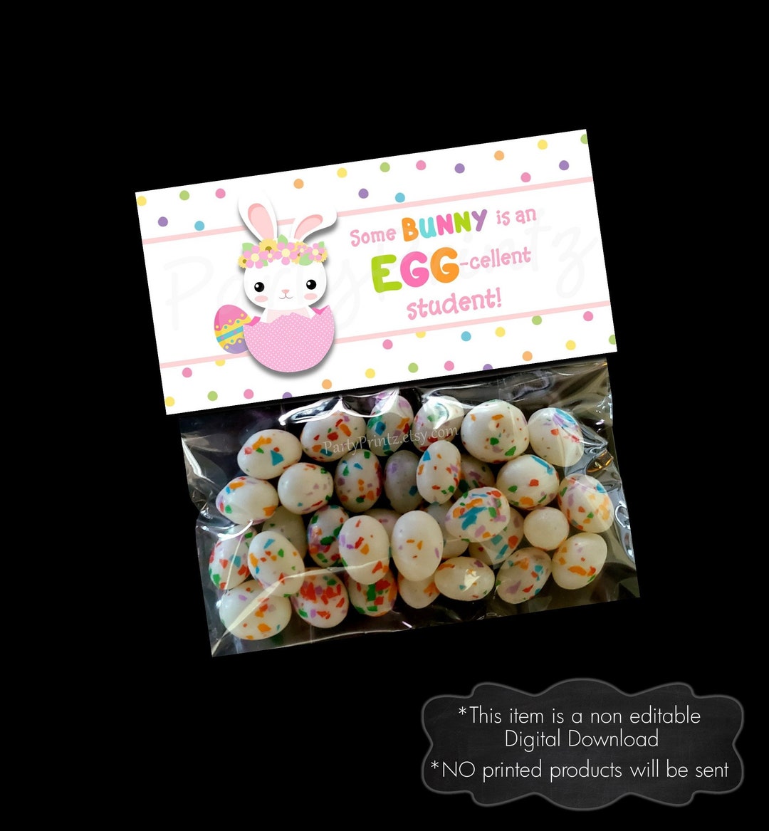 INSTANT DOWNLOAD - Printable Treat Bag Toppers - Eggcellent Student ...