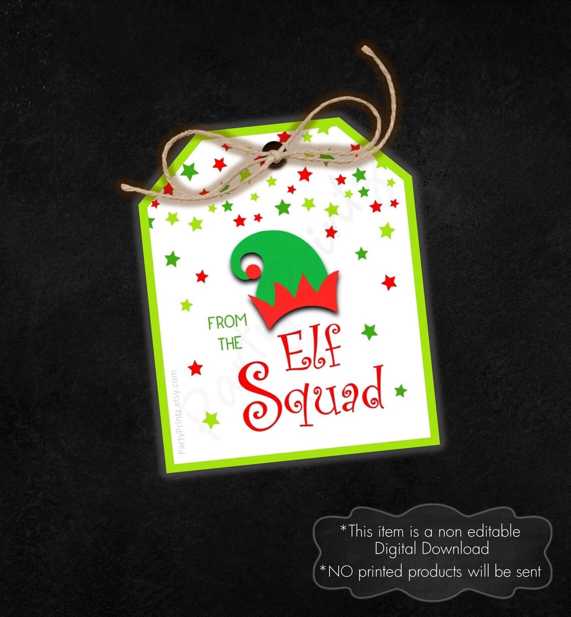 INSTANT DOWNLOAD - Printable - Tags - Christmas Elf Squad - Pdf - Jpg ...