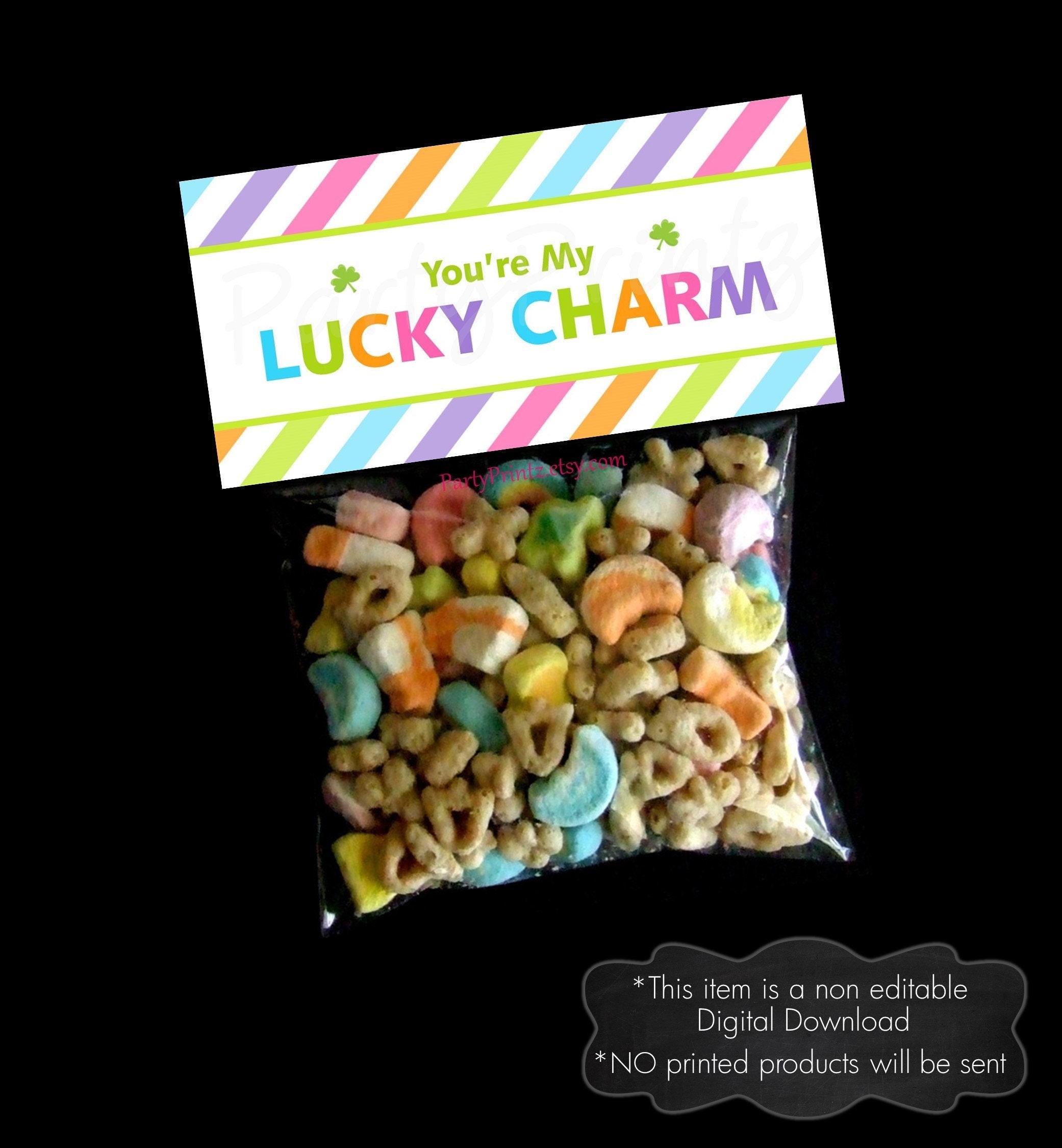 INSTANT DOWNLOAD - Printable Treat Bag Toppers - You're My Lucky Charm ...