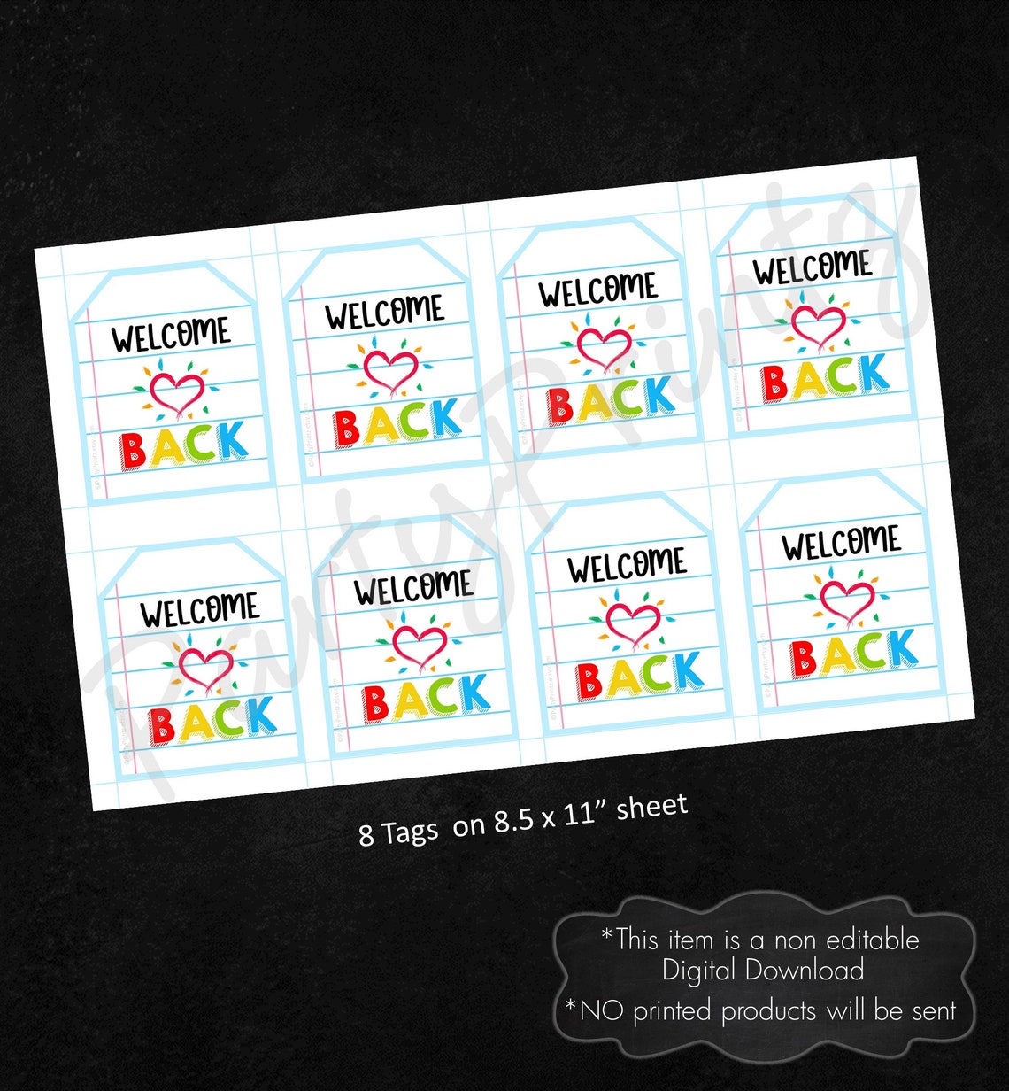 INSTANT DOWNLOAD Printable Tags Welcome Back to School - Etsy