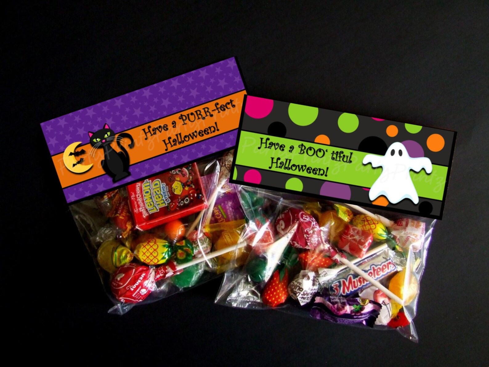 INSTANT DOWNLOAD Printable Halloween Treat Bag Toppers - Etsy
