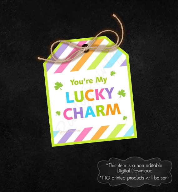 INSTANT DOWNLOAD - Printable - Tags - You're My Lucky Charm - St ...