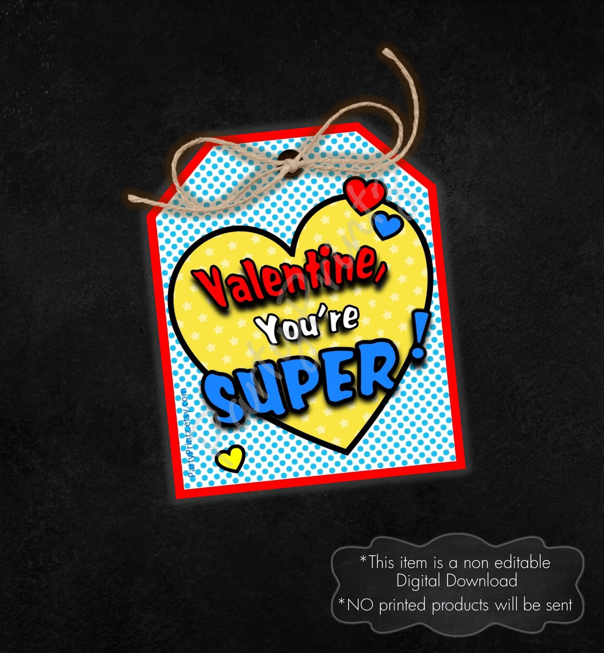 INSTANT DOWNLOAD Printable Tags Super Comic Book - Etsy