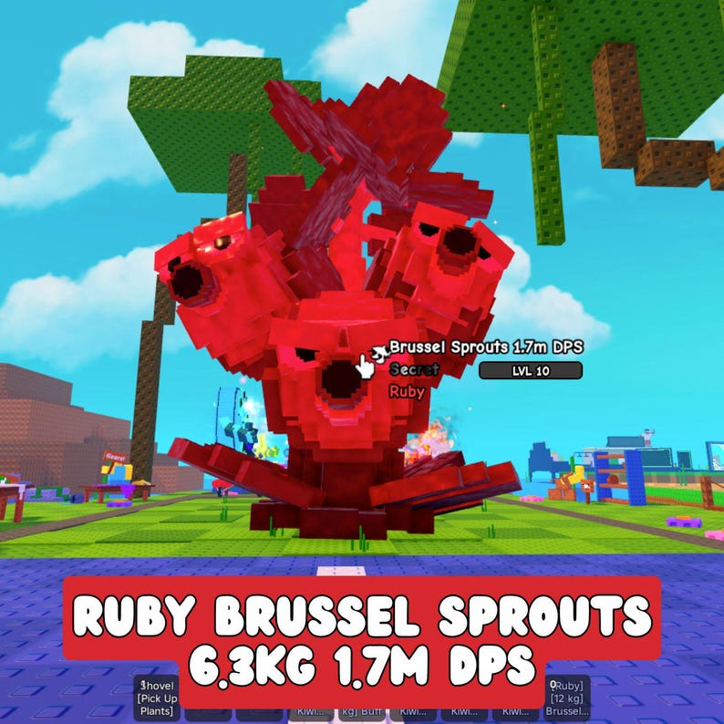 Plants Vs Brainrots | Ruby Brussel Sprouts 8.1kg | Cheap Fast Easy - Etsy