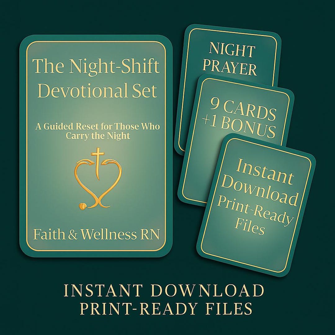 Night Shift Devotional Cards for Nurses | Christian Prayer Cards ...