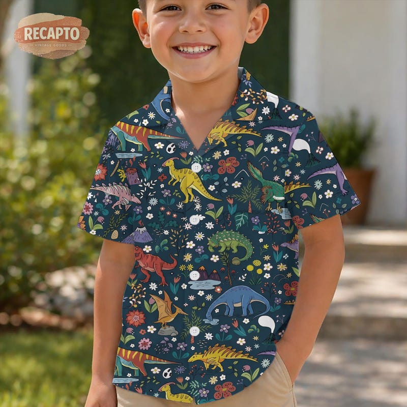 Dino Button Shirts - Etsy