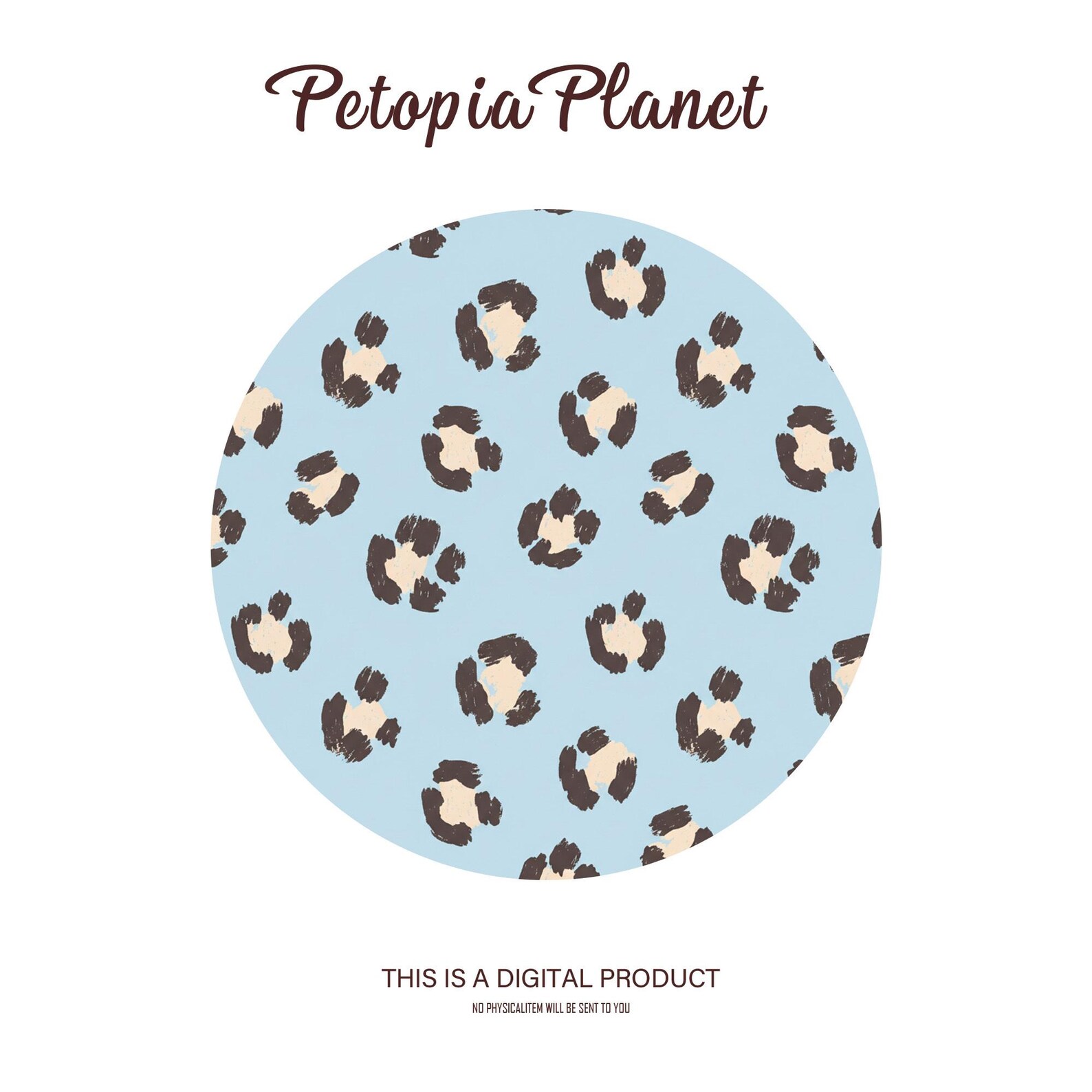 Soft Leopard Print Seamless Pattern, Blue Animal Print Digital Paper - Etsy