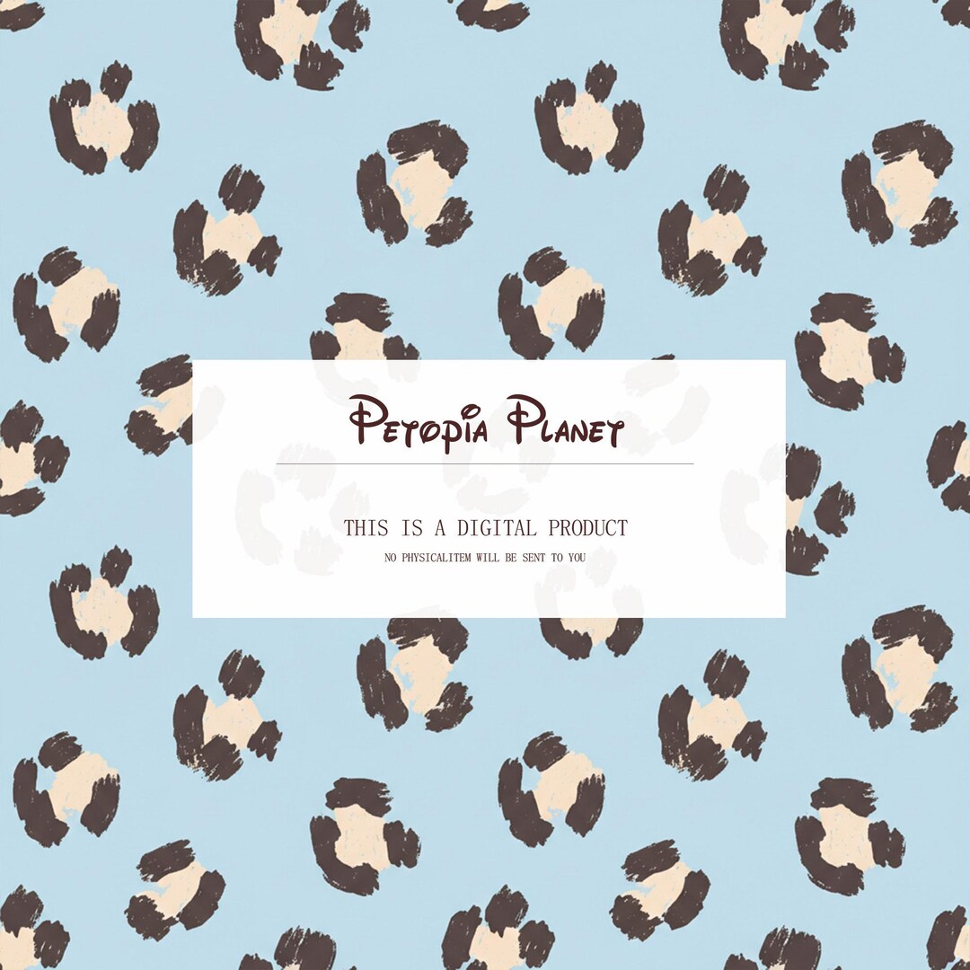 Soft Leopard Print Seamless Pattern, Blue Animal Print Digital Paper - Etsy