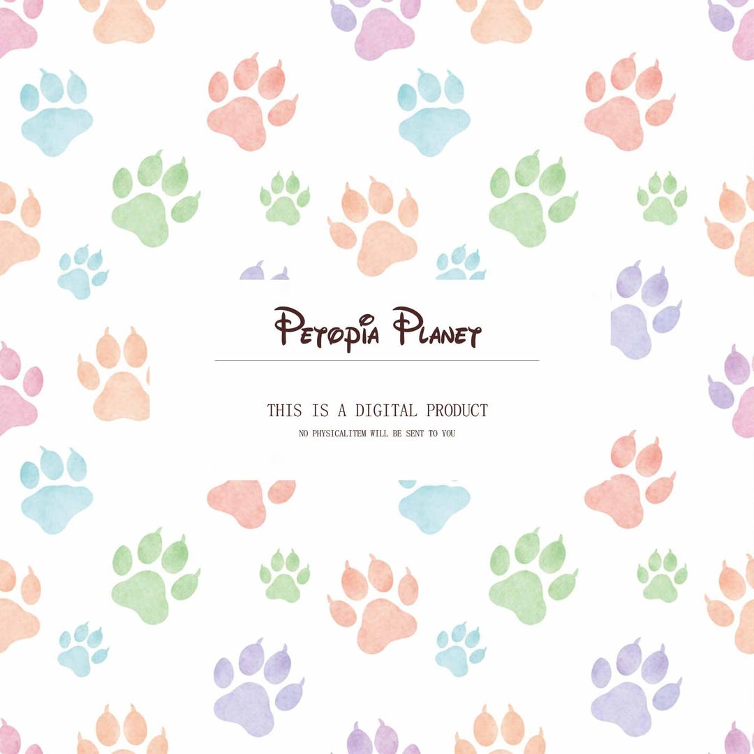 Watercolor Paw Print Seamless Pattern | Pastel Dog & Cat Paws | Pet ...