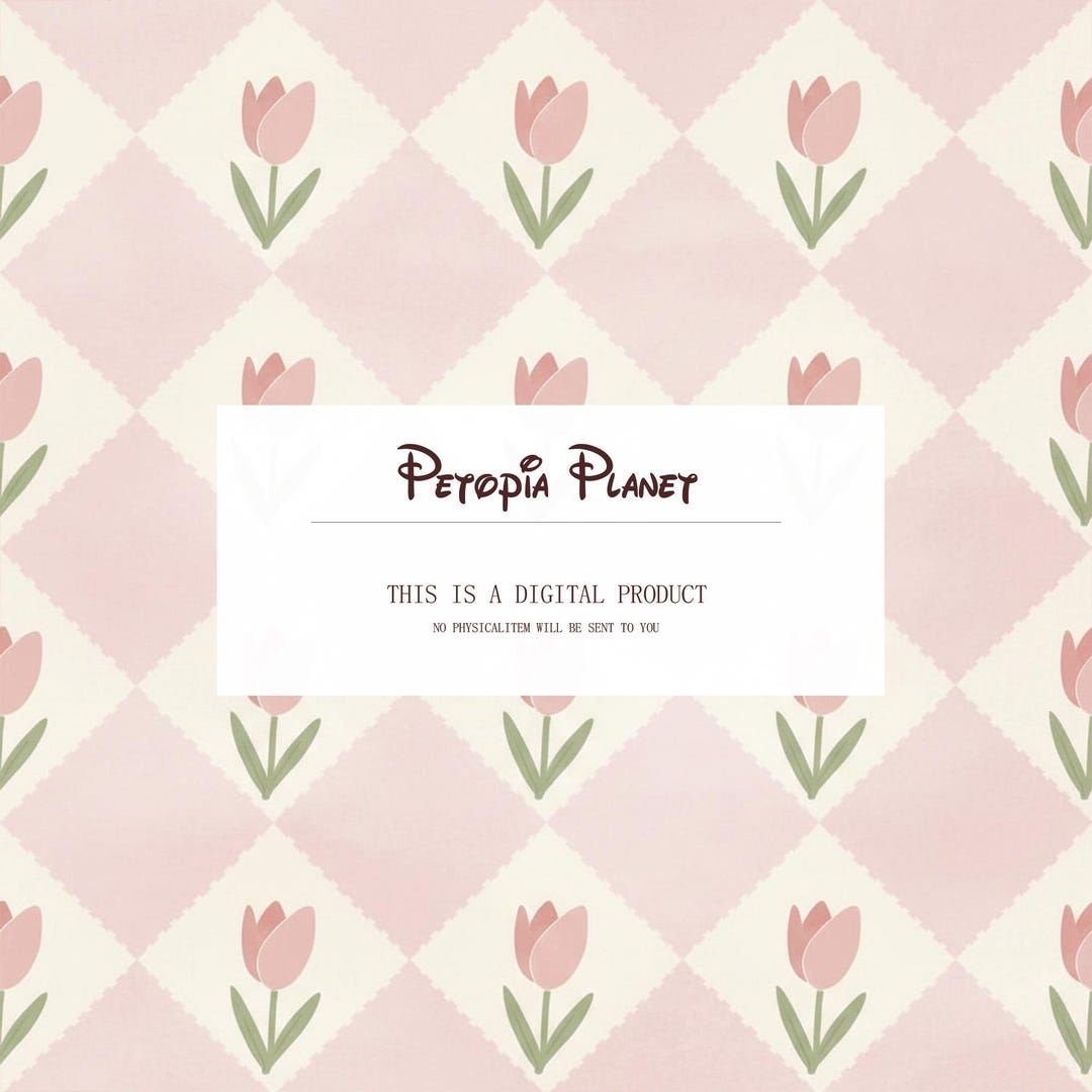 Pink Tulip Argyle Seamless Pattern, Pastel Floral Digital Paper, Spring ...