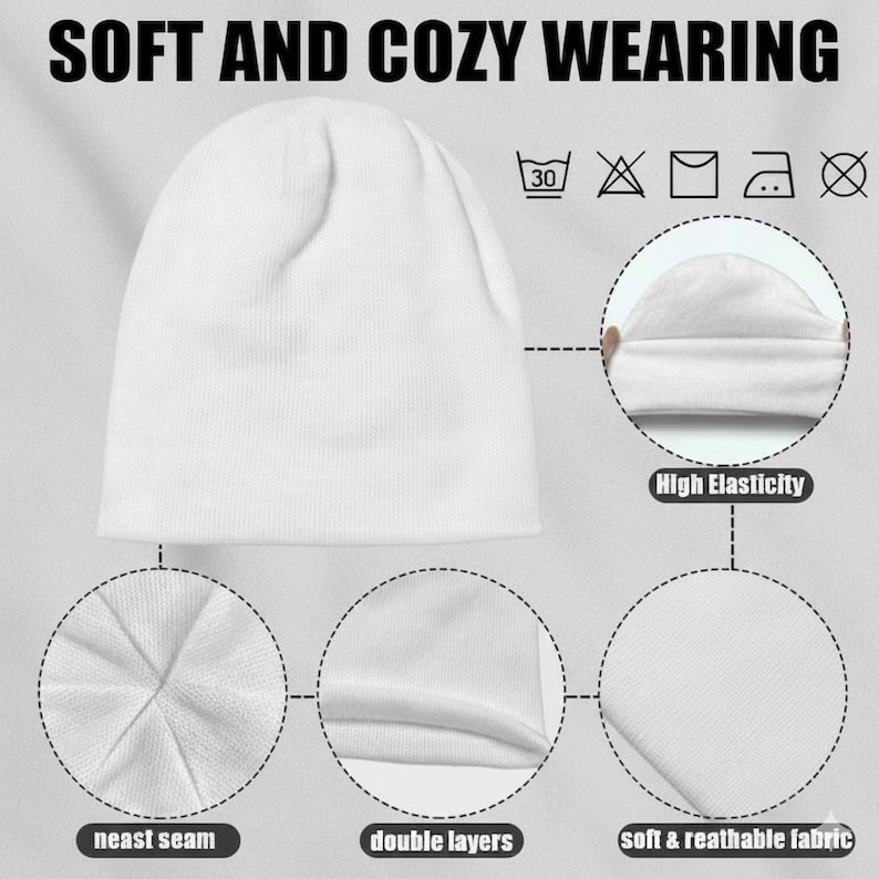 Custom Embroidered Deer Beanie Minimal Woodland Animal Illustration ...