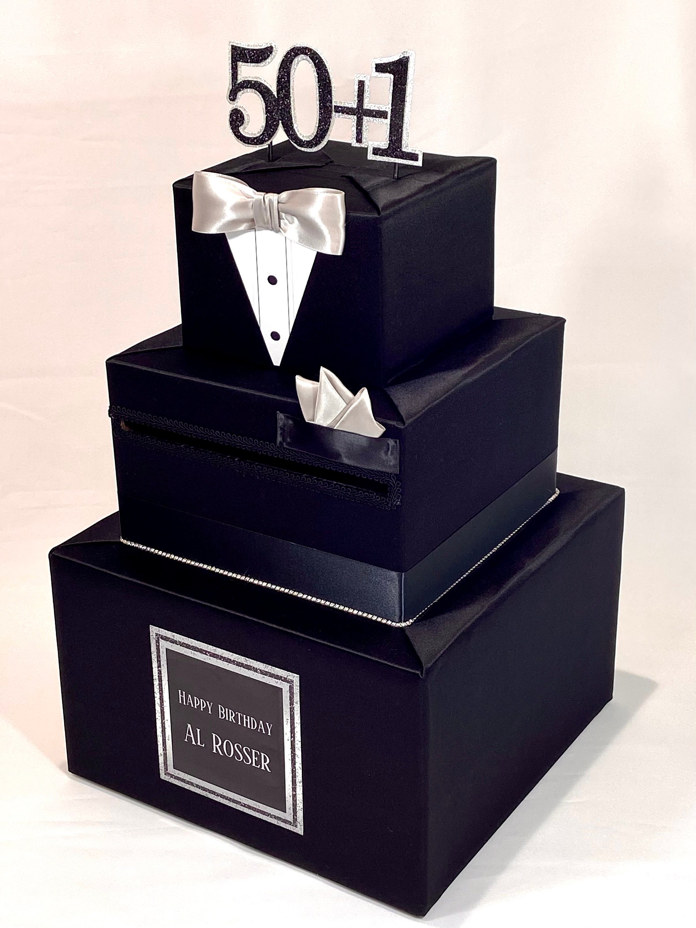 Tuxedo Birthday Card Box | Elegant Gift Card Holder, Men's Party Decor ...