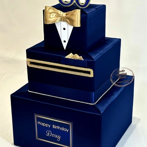 Gentleman-themed Card Box for Birthday Celebrations - Etsy