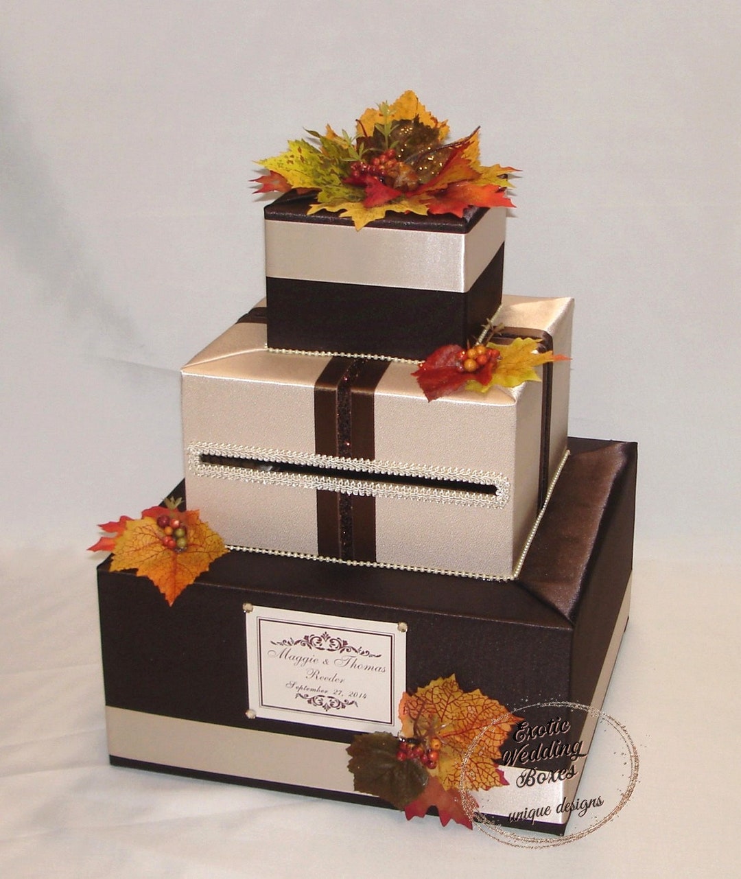 Elegant FALL AUTUMN Theme Card Box-any Colors - Etsy