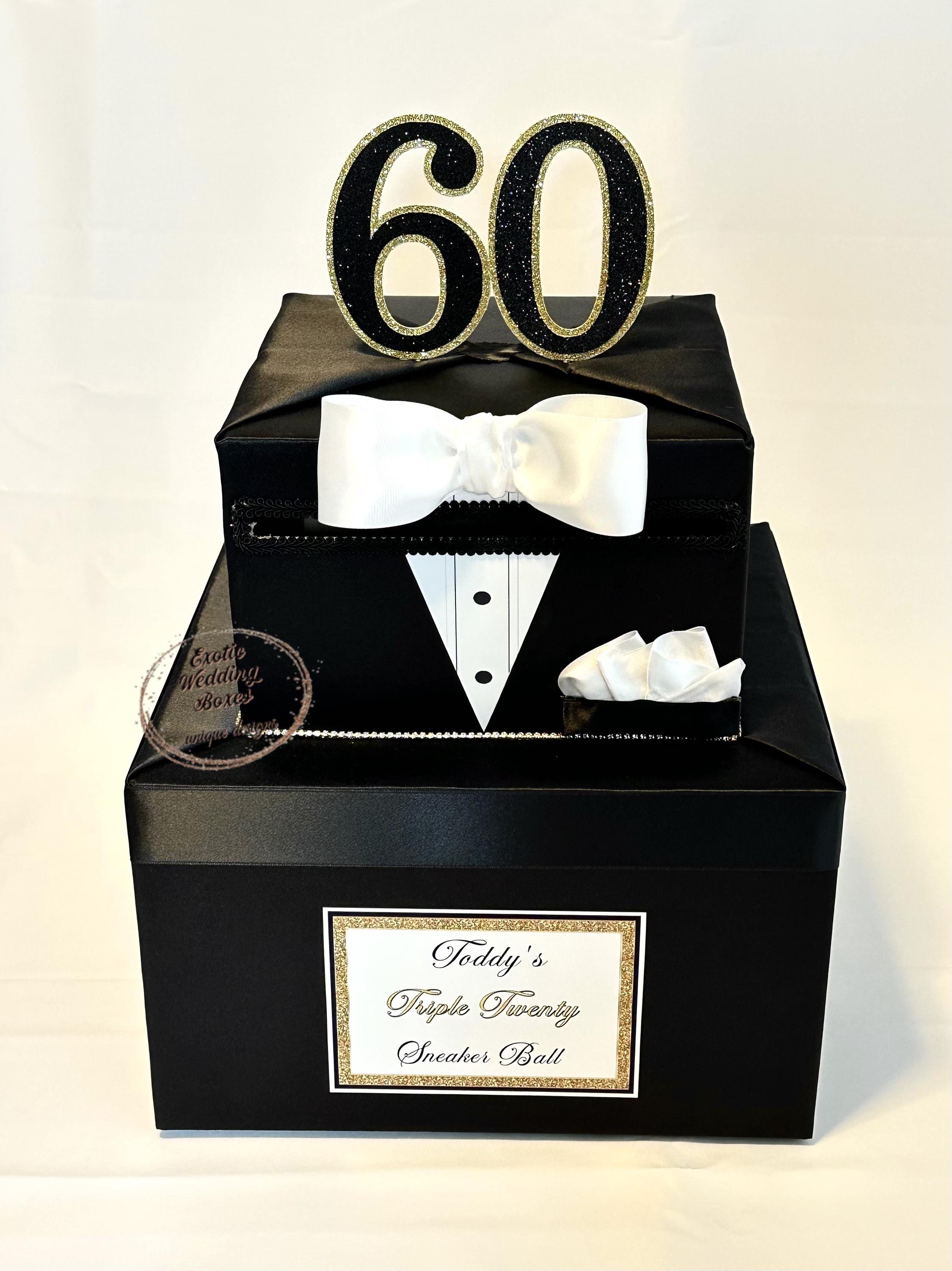 Gentleman Birthday Card Holder Box – Elegant Tuxedo Theme Party Decor ...