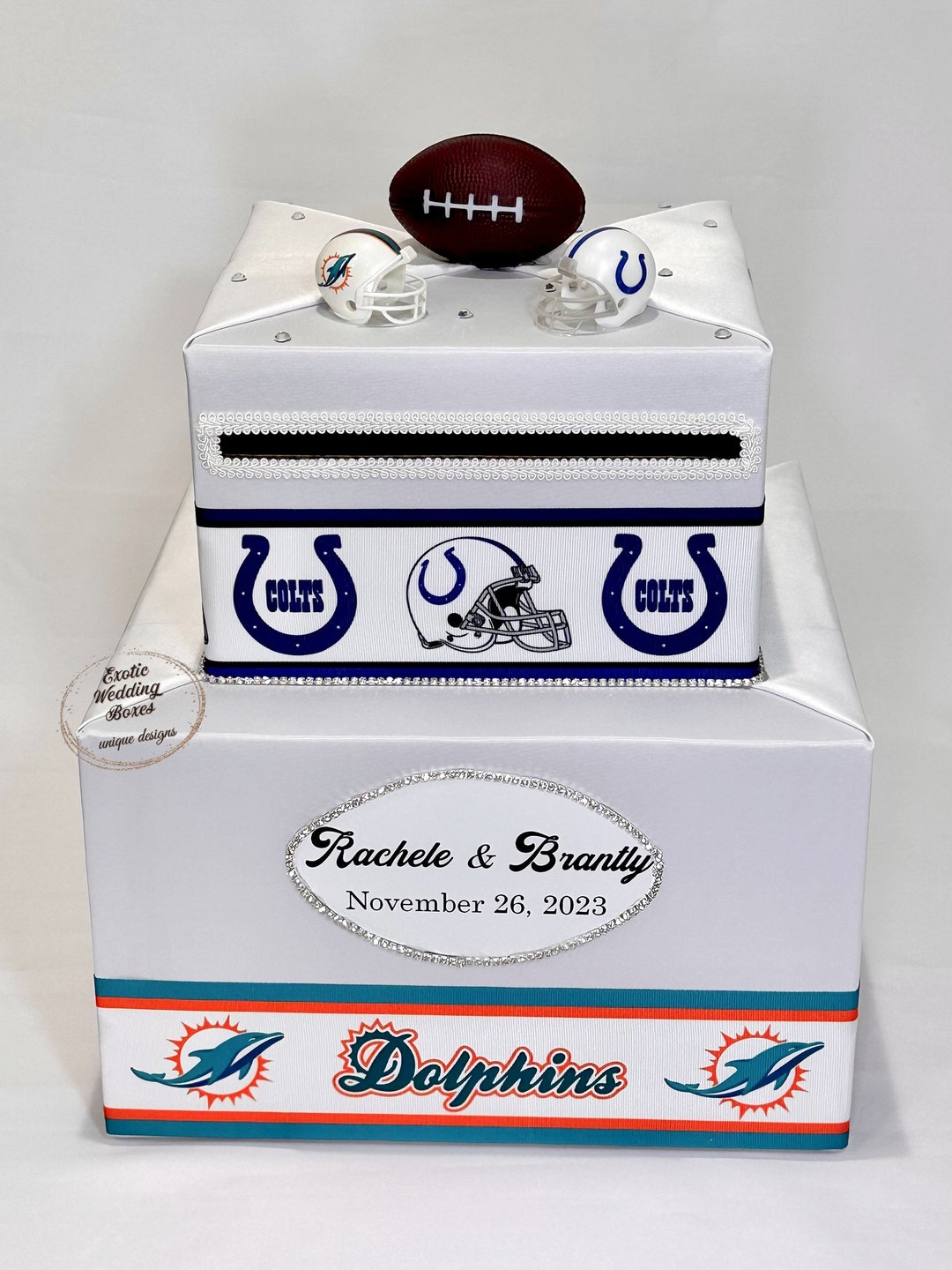 FOOTBALL Themed Card Box -TEAM of Your Choice - Etsy