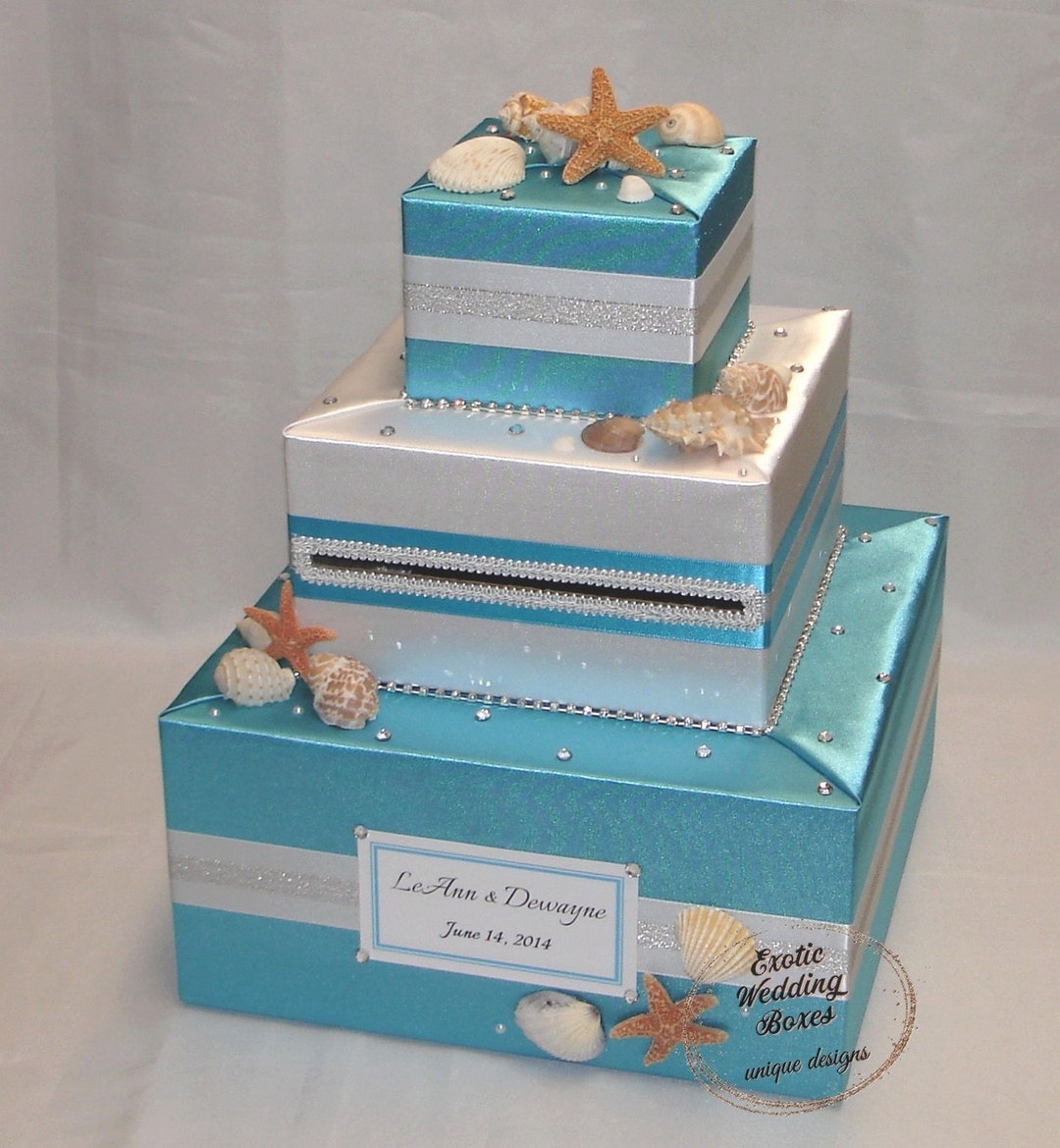 Beach, Ocean Theme Card Box-seashells, Starfish-any Colors - Etsy