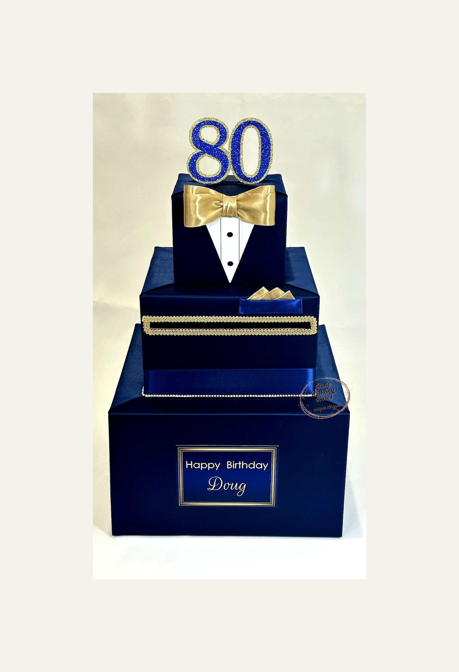 Gentleman-themed Card Box for Birthday Celebrations - Etsy