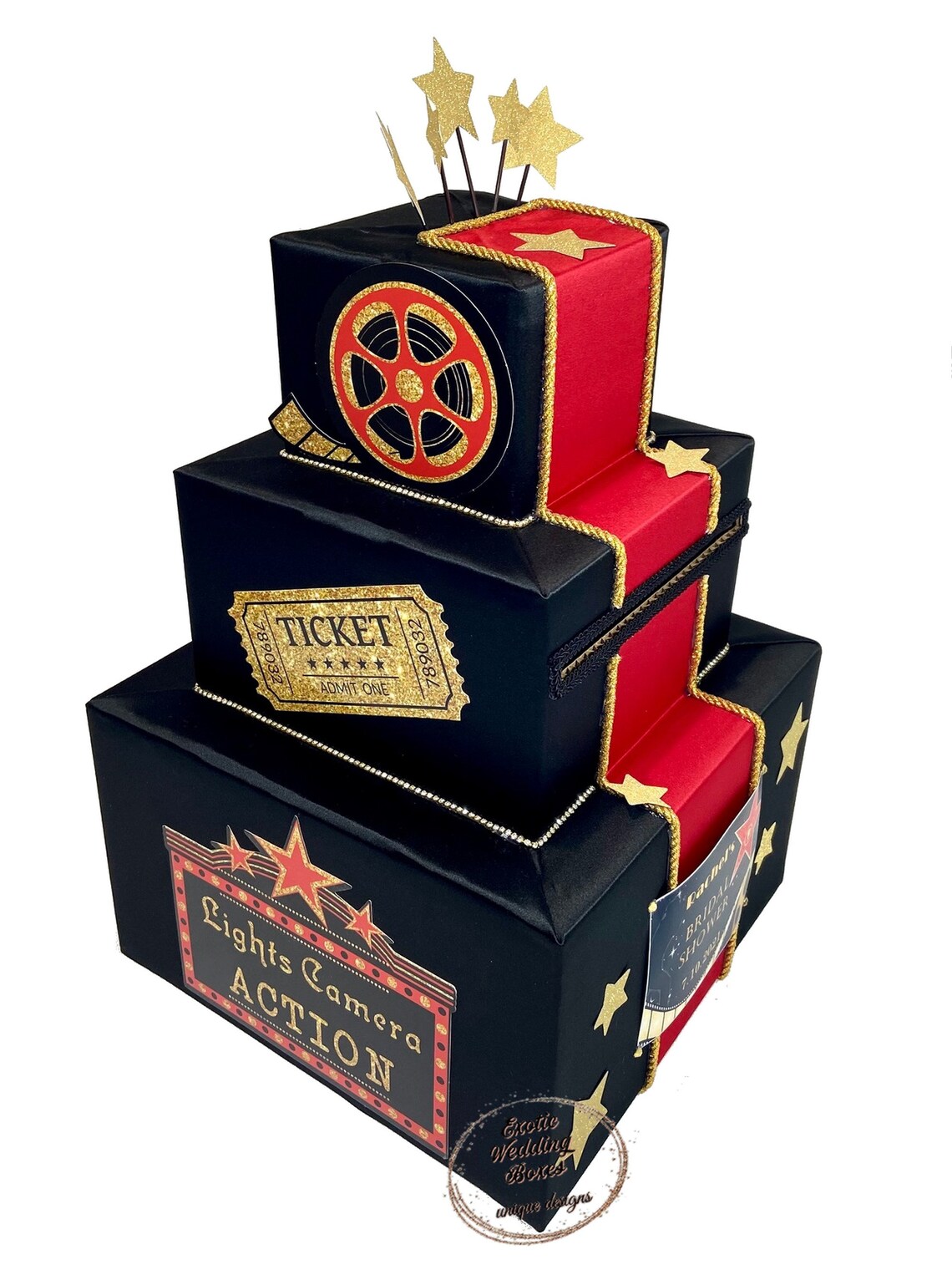 Hollywood Themed Card Box for Any Hollywood Themed Party - Etsy
