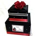 Black and Red Card Box- Red Roses, Rhinestone Accents - Etsy
