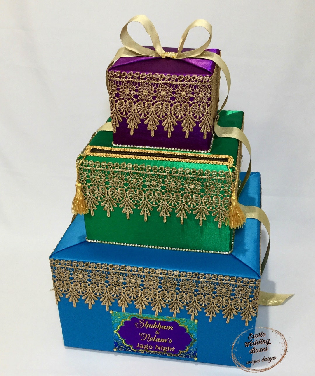 Jewel Tone Arabian Night, Moroccan Card Box - Etsy