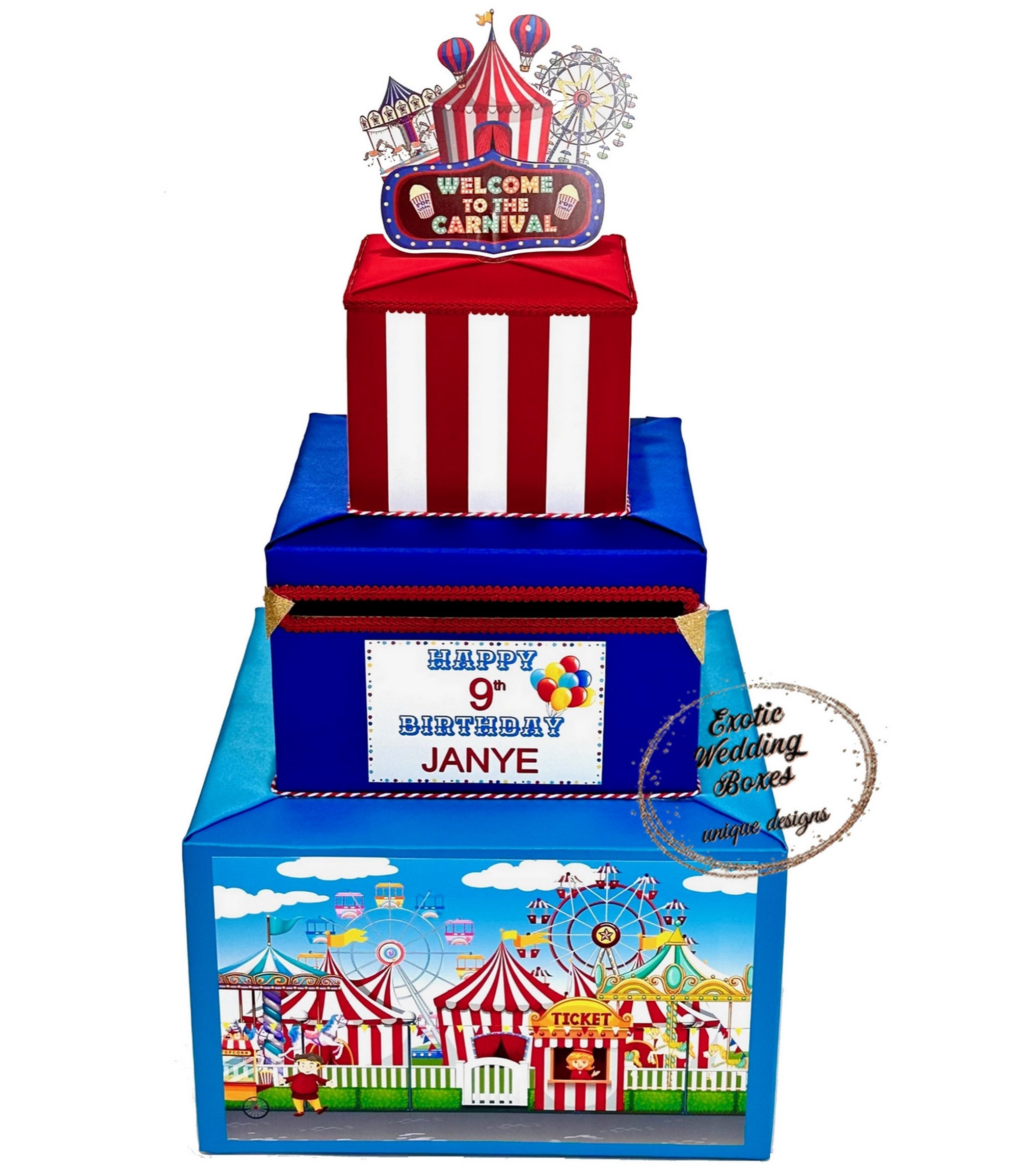 CARNIVAL Themed Card Box, Carnival Birthday Card Box - Etsy