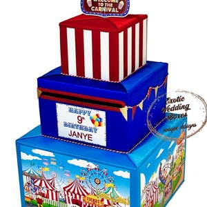 CARNIVAL Themed Card Box, Carnival Birthday Card Box - Etsy