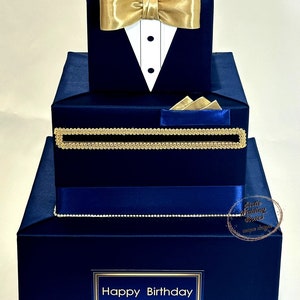 Gentleman-themed Card Box for Birthday Celebrations - Etsy