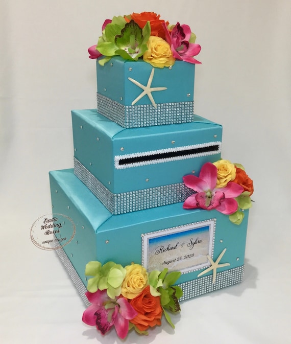 Beach Themed Wedding Gift Card Holder Beach Theme Card Box And Guest