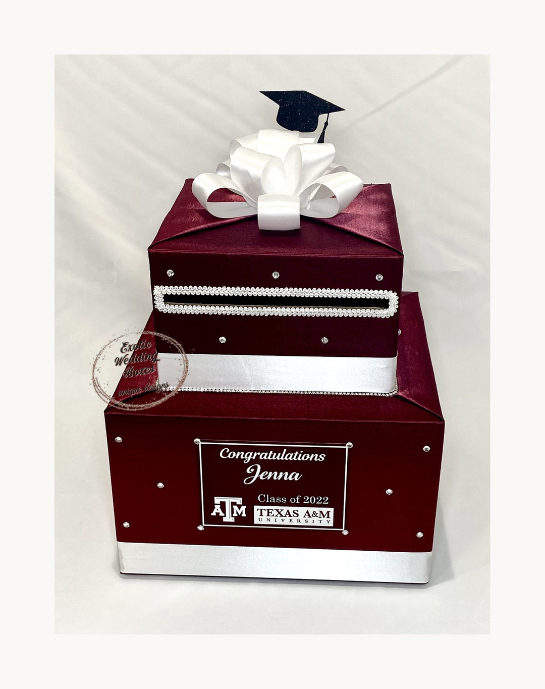 GRADUATION Card Box-any School Colors - Etsy