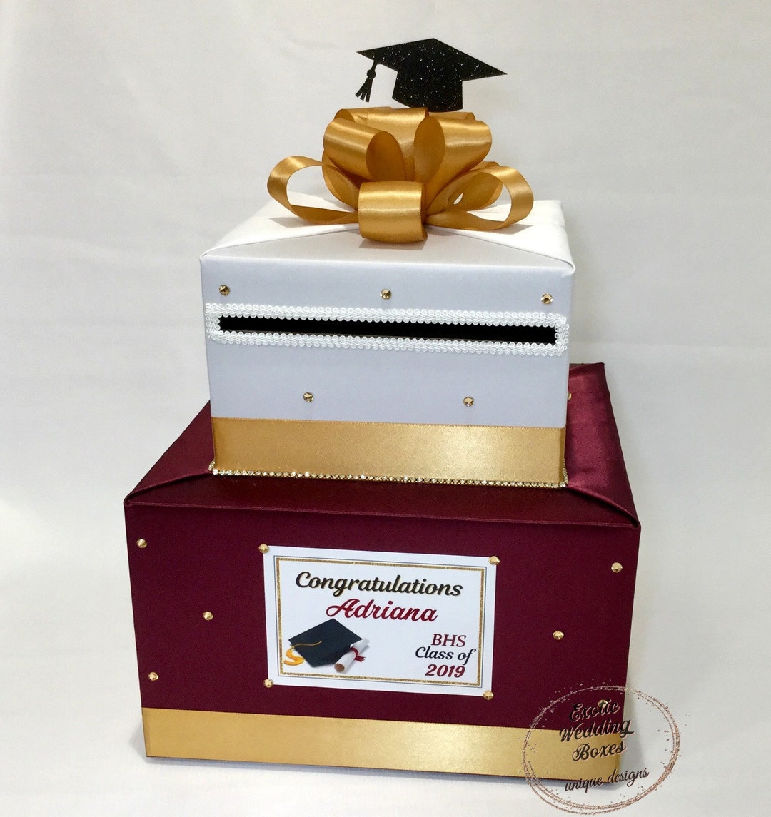 Graduation Card Box-any Color - Etsy