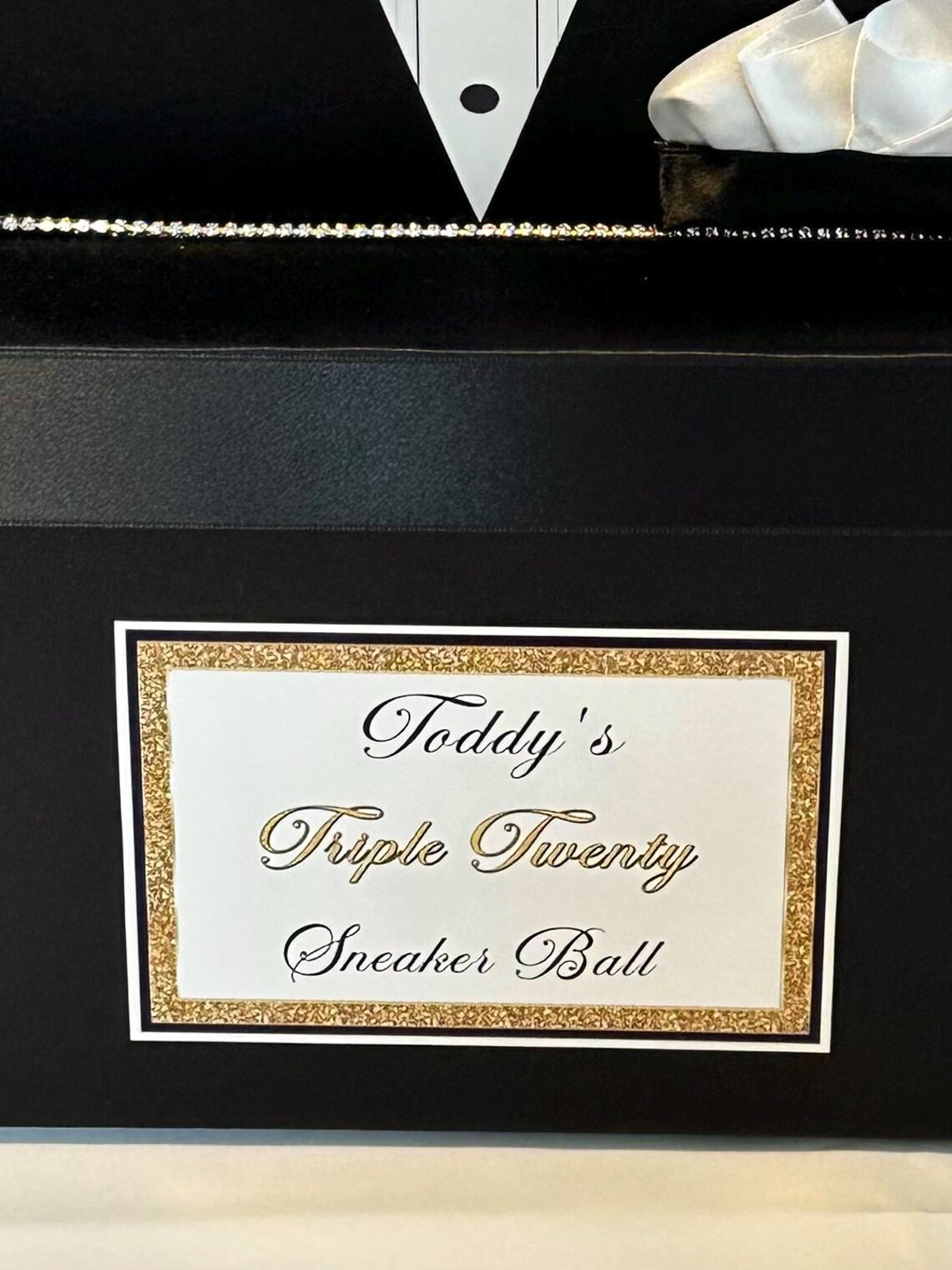 Gentleman Birthday Card Holder Box – Elegant Tuxedo Theme Party Decor ...