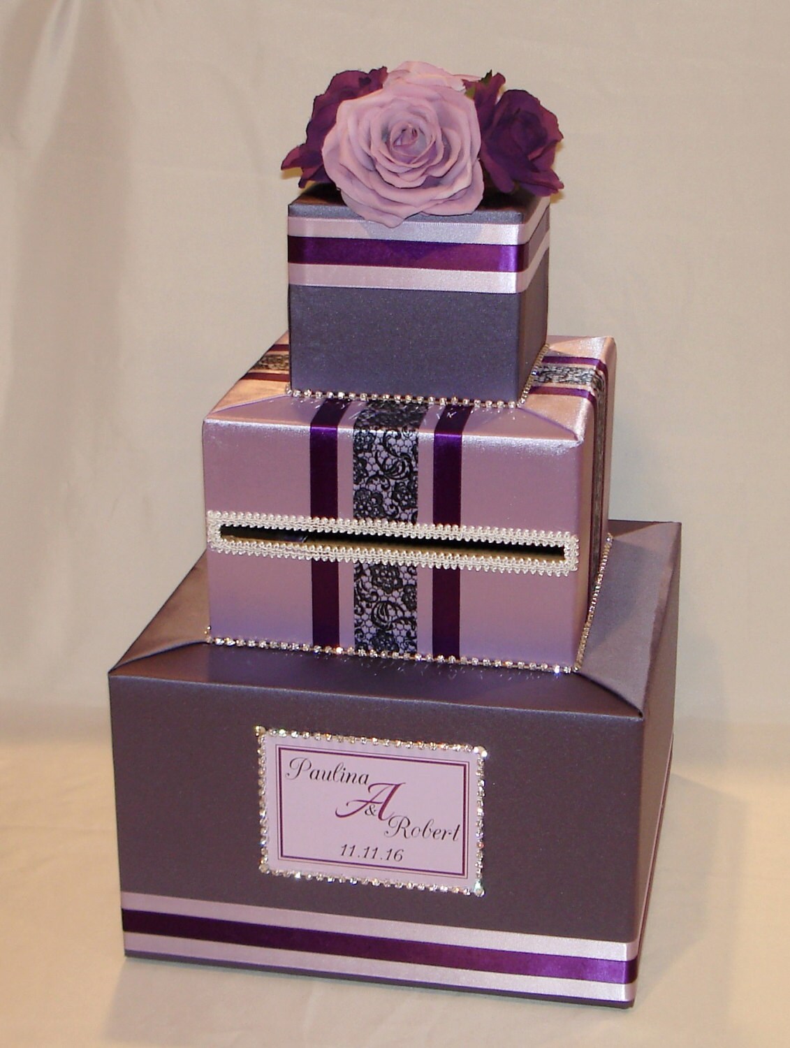 Victorian Lilac/Lavender/Plum Card Box Shades of Purple | Etsy