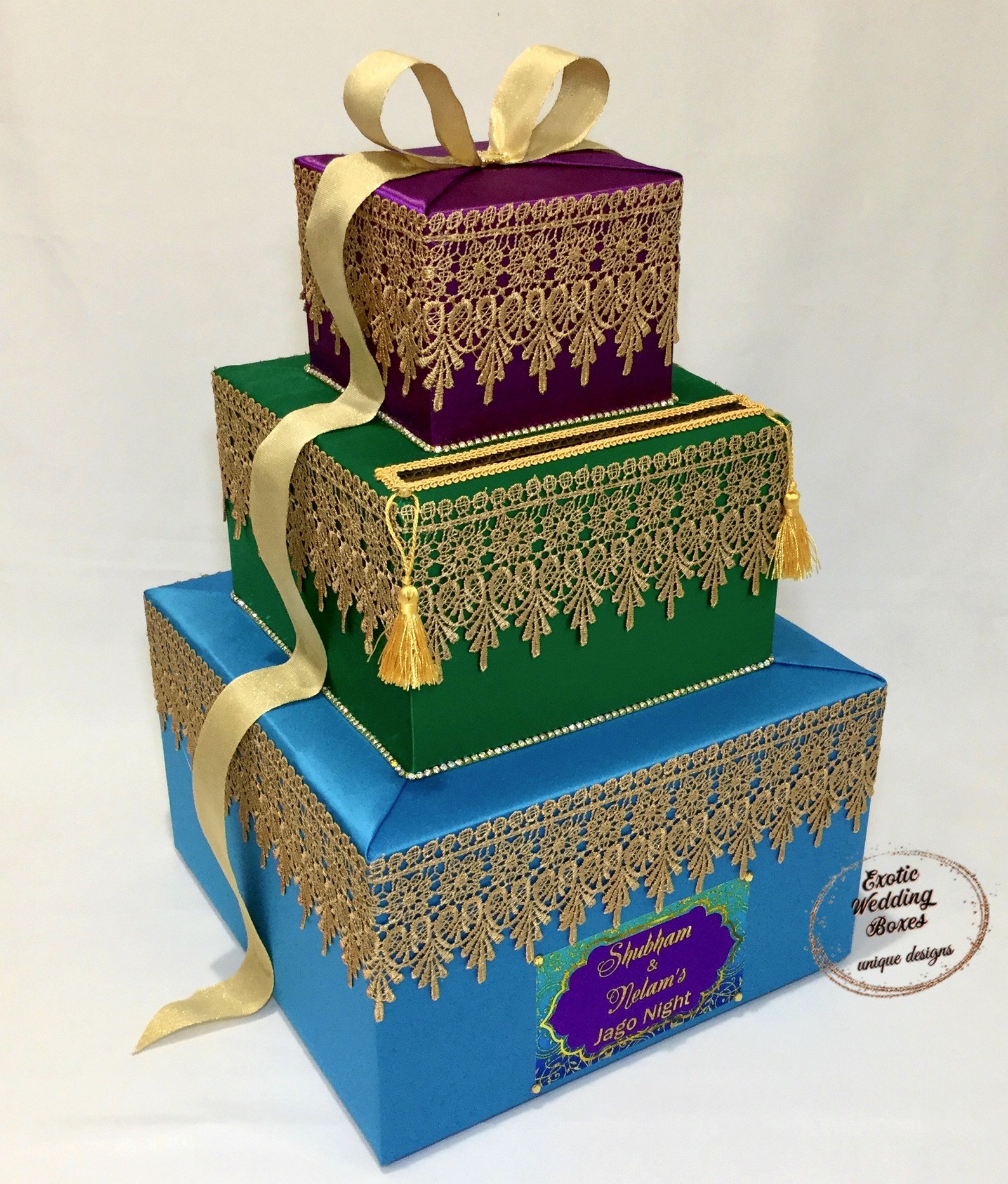 Jewel Tone Arabian Night Moroccan Card Box - Etsy