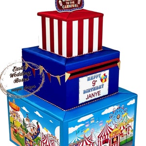 CARNIVAL Themed Card Box, Carnival Birthday Card Box - Etsy