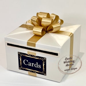 Ivory and Gold Single Card Box - Etsy