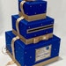 Royal Blue and Champagne Gold Card Box for Weddings, Royal Blue and ...