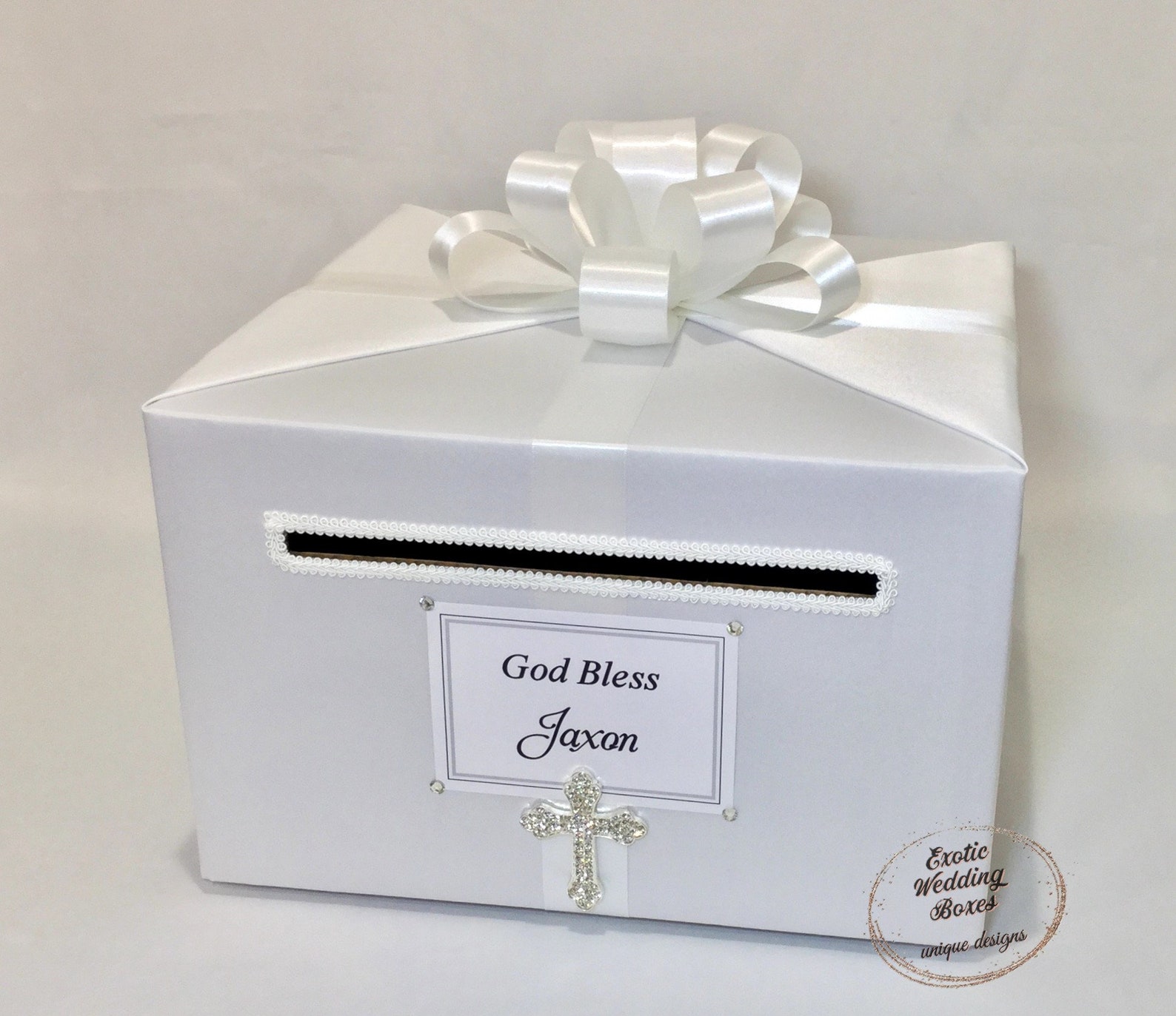 White Card Box/card Holder for Baptism Christening Holy - Etsy